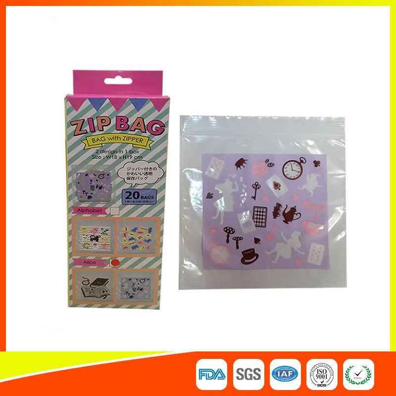 Plastic Decorative Custom Printed Ziplock Bags For Variety Products Storage