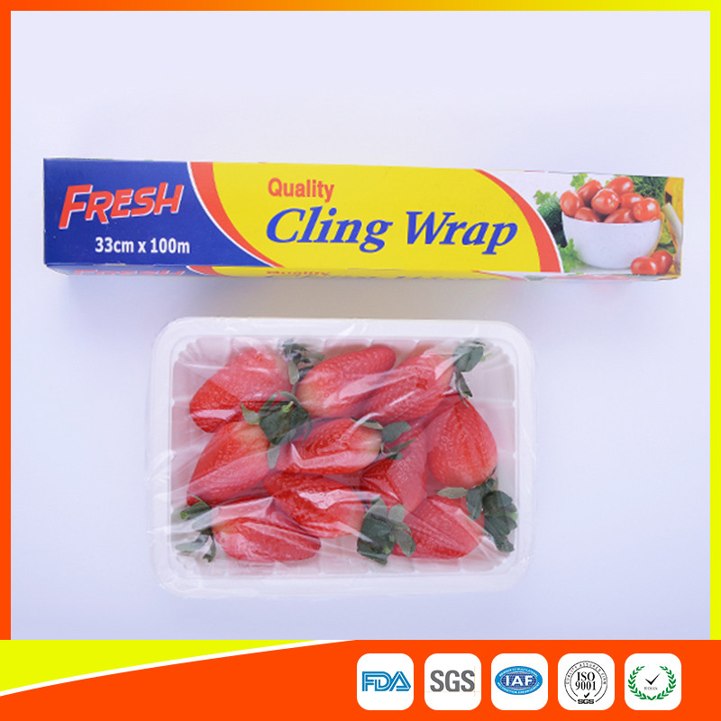 Fresh Keeping Food Grade Cling Film , Stretch Wrapping Plastic Roll